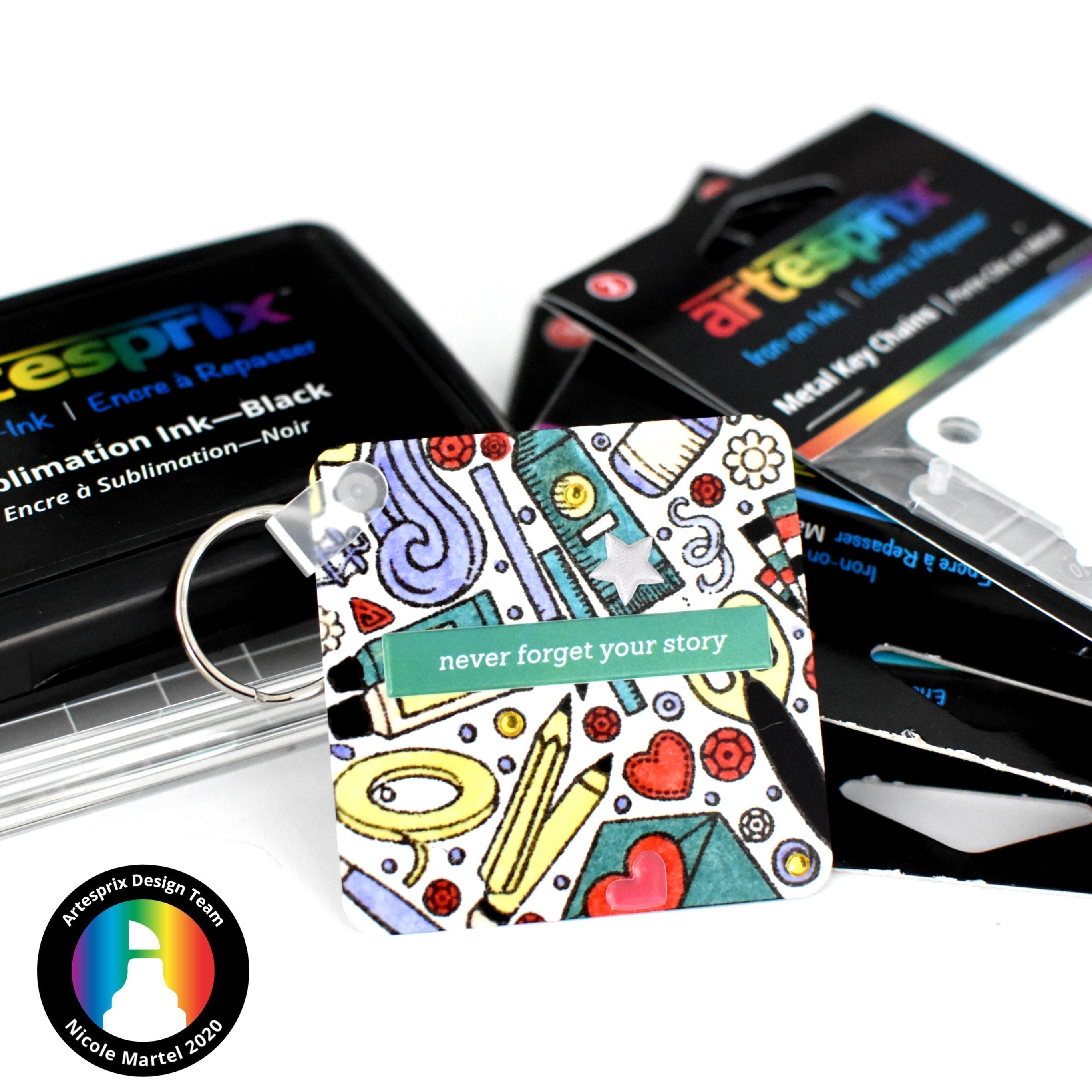 Metal Key Chain design with Artesprix Iron-on-Ink! | Artesprix