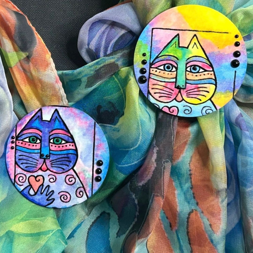 Laura Burch Inspired Iron-on-Ink Buttons | Artesprix