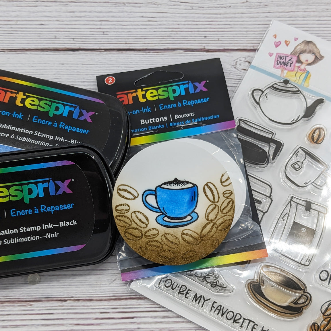 Custom Coffee Lover Sublimation Button with Artesprix | Artesprix