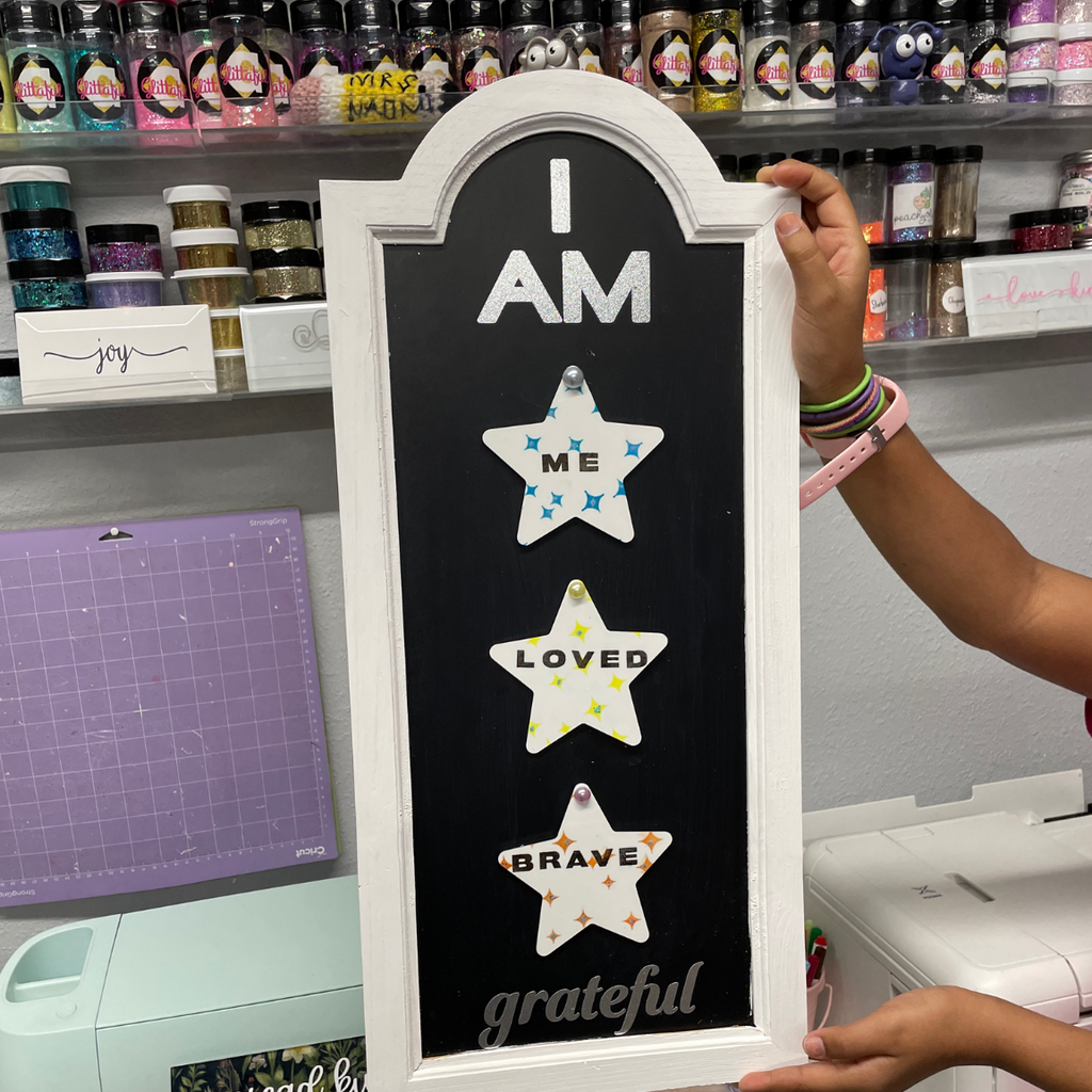Sublimation Affirmation Sign using Star Ornaments & Iron-on-Ink – Artesprix