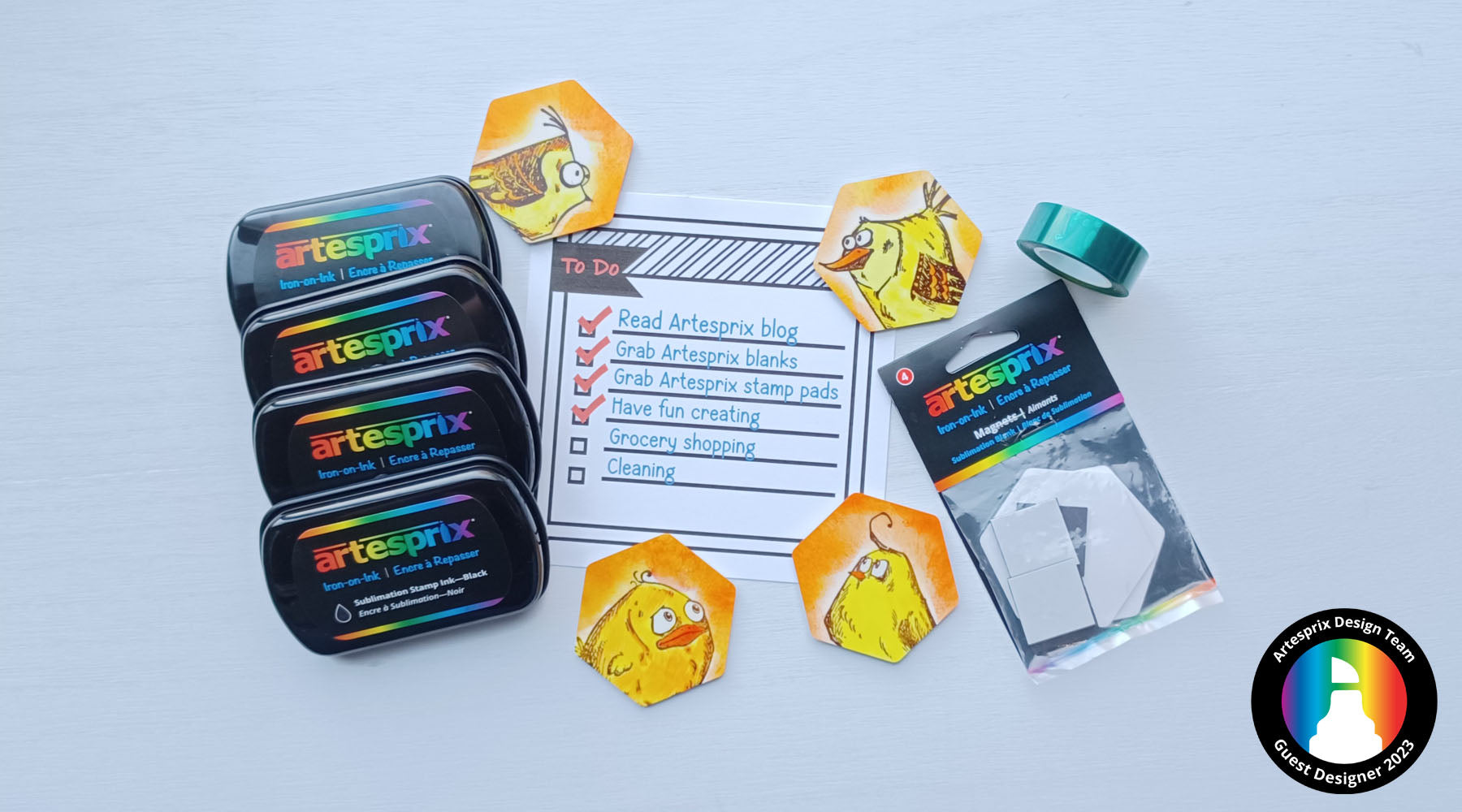 Artesprix Custom Magnets with Sublimation Stamp Pads | Artesprix