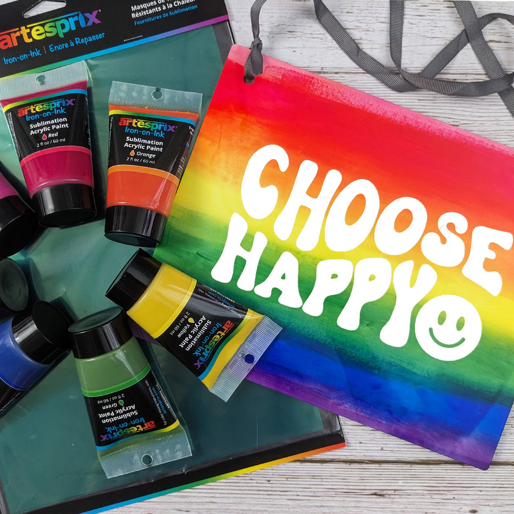 Groovy Happy Hippie Sign with Artesprix Sublimation Paint | Artesprix