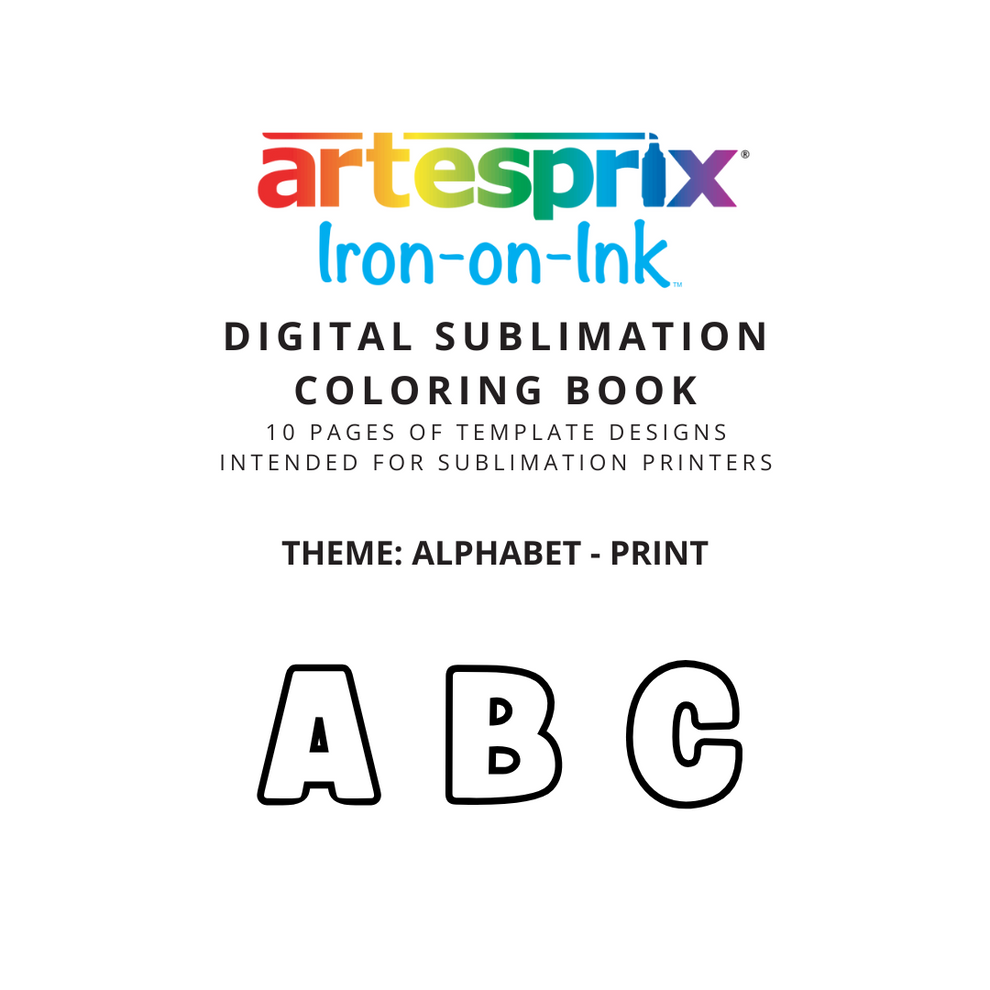 [DIGITAL DOWNLOAD] Sublimation Coloring Book: Alphabet Print | Artesprix